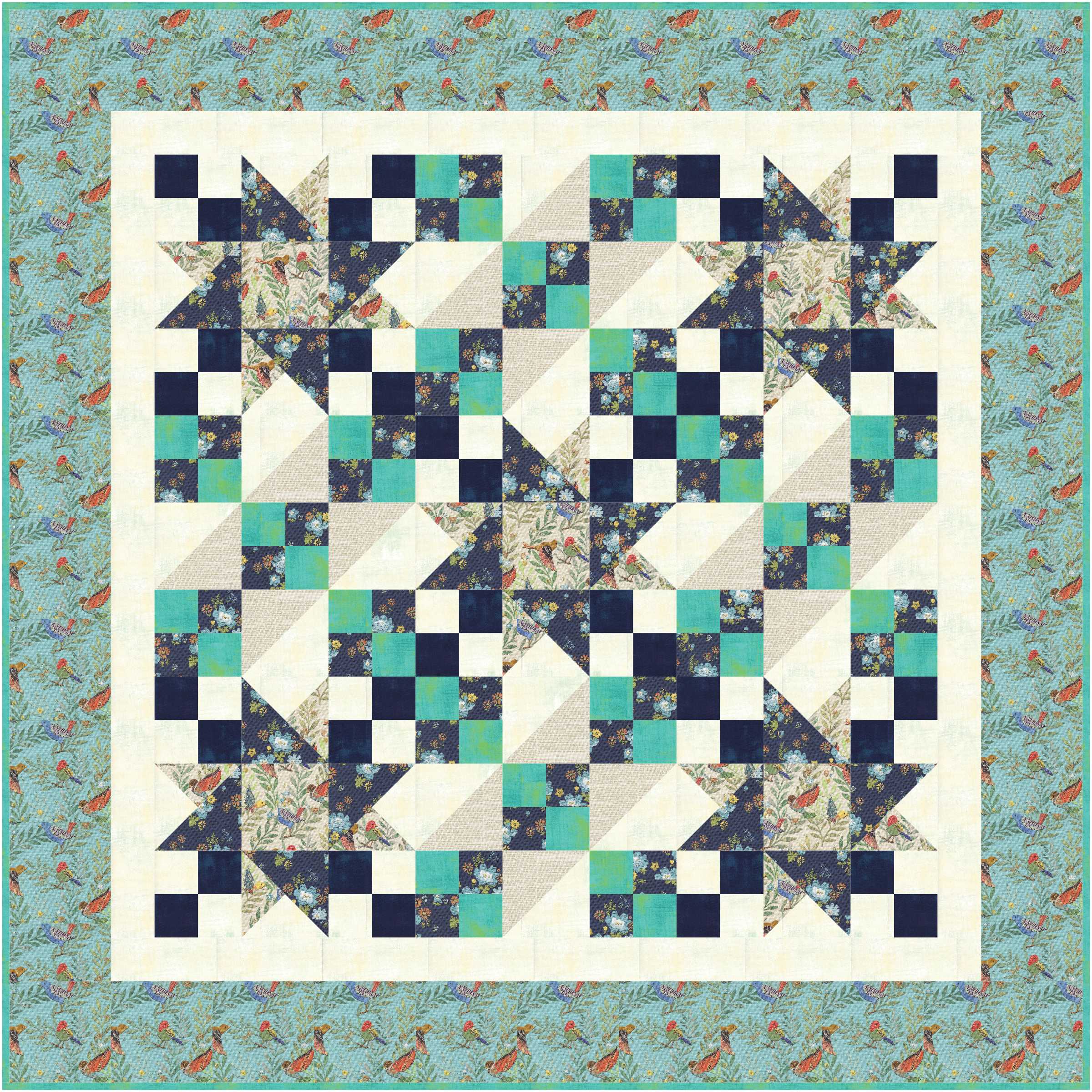 KIT- Nature Walk Kit – Lavender Lime Quilts
